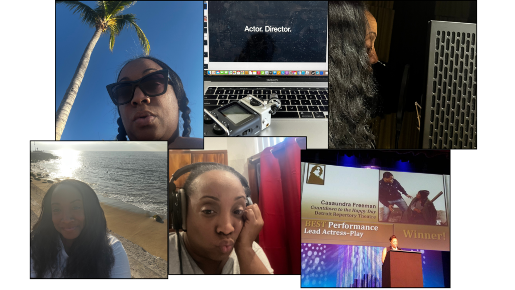 Black Female. Voice Actor. Narrator. Creator. - Casaundra Freeman